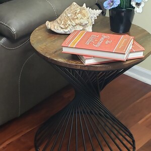 Reclaimed Industrial 20 Inch Round Side Table Accent Table End Table - Etsy