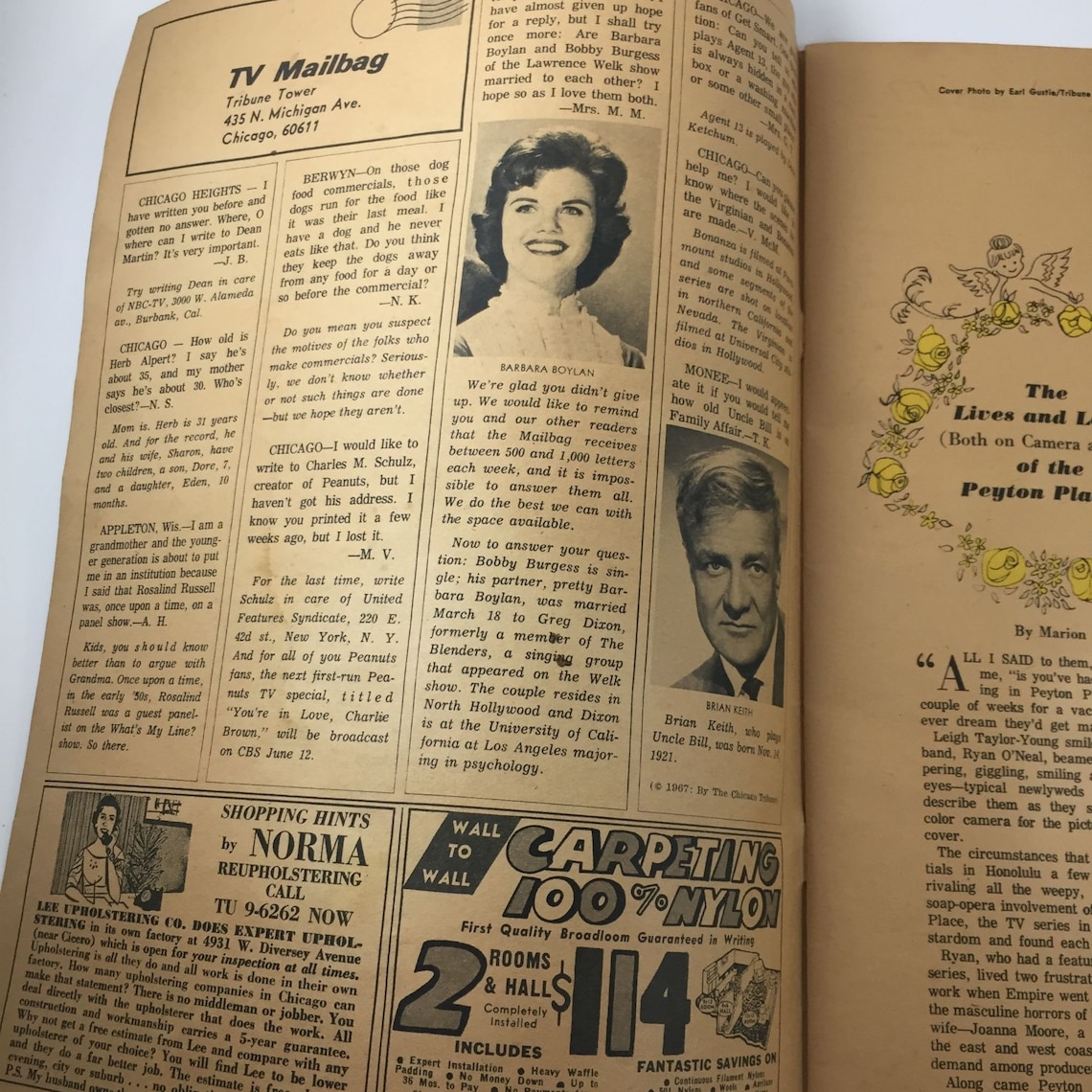May 1967 Chicago Tribune TV Guide Booklet Magazine Vintage Ads Ryan O ...