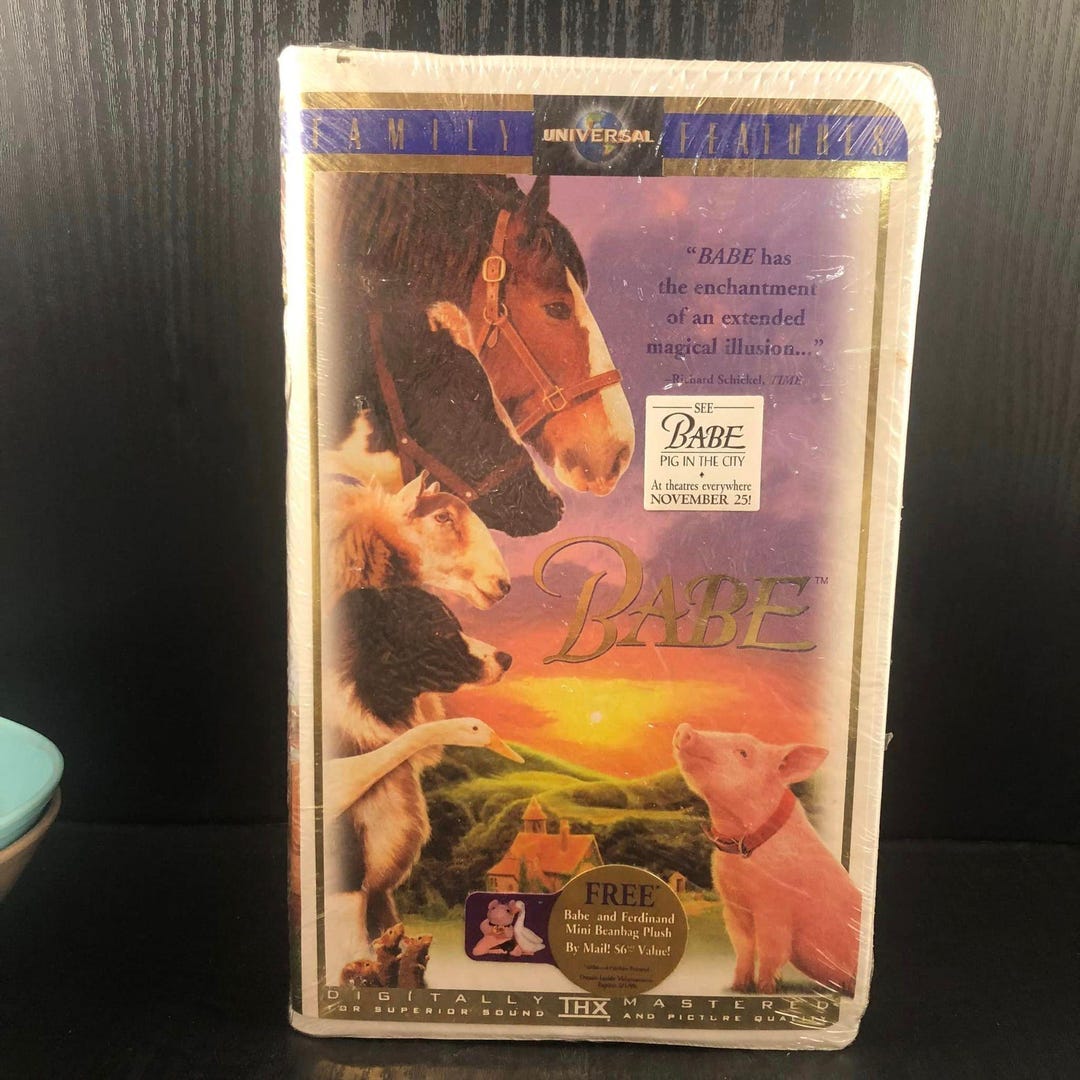 BABE Sealed VHS Tape Pig Musical Comedy Orphaned Piglet Rated G 1998 ...