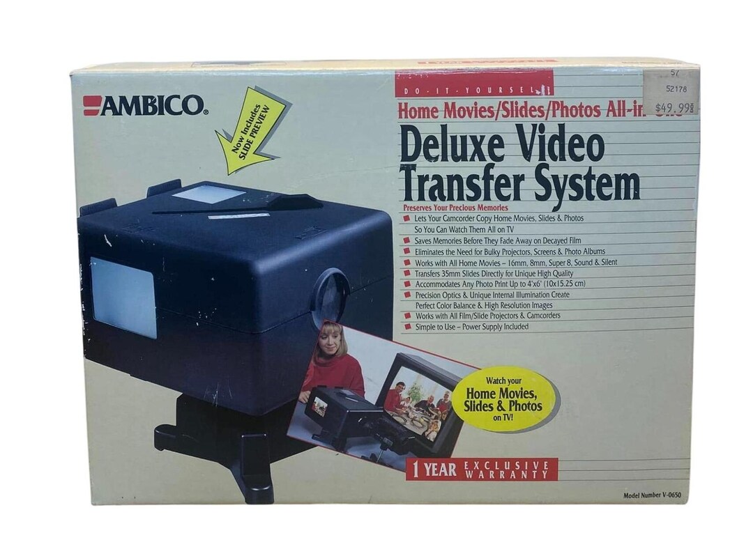 Ambico Deluxe Video Transfer System Home Movies/slides/photos All-in ...