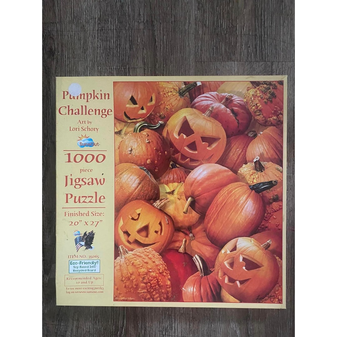 Pumpkin Challenge 1000-piece Jigsaw Puzzle Jackolanterns Fall Harvest ...