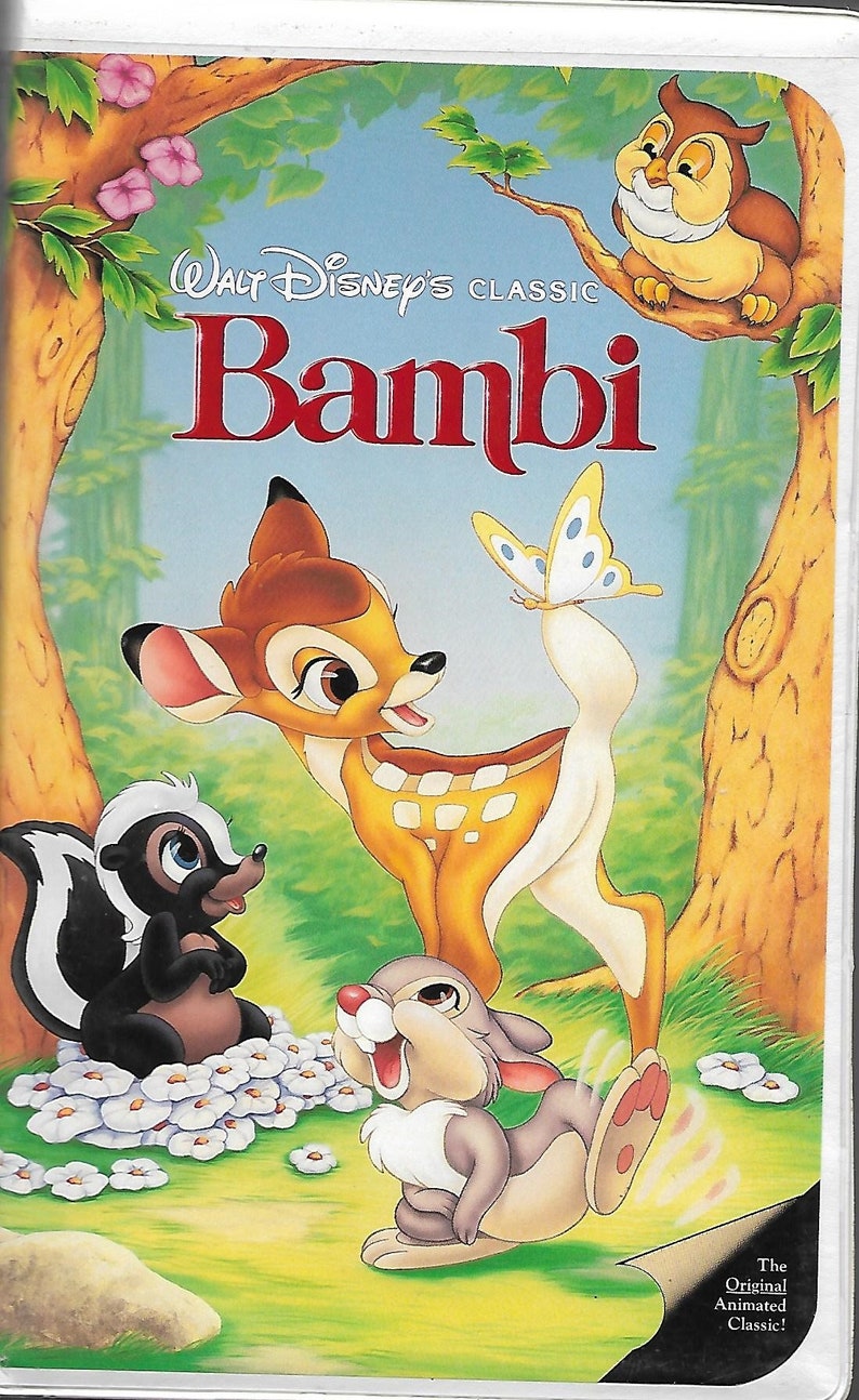 CHOICE Walt Disney VHS Tape Bambi Beauty + Beast Willy Wonka Winnie ...
