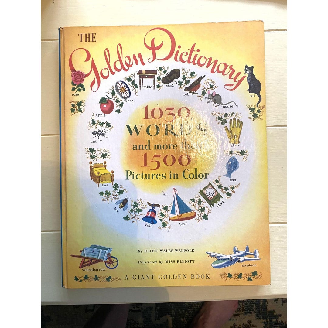 The Golden Dictionary Giant Golden Book 1971 1030 Words 1500 Color ...