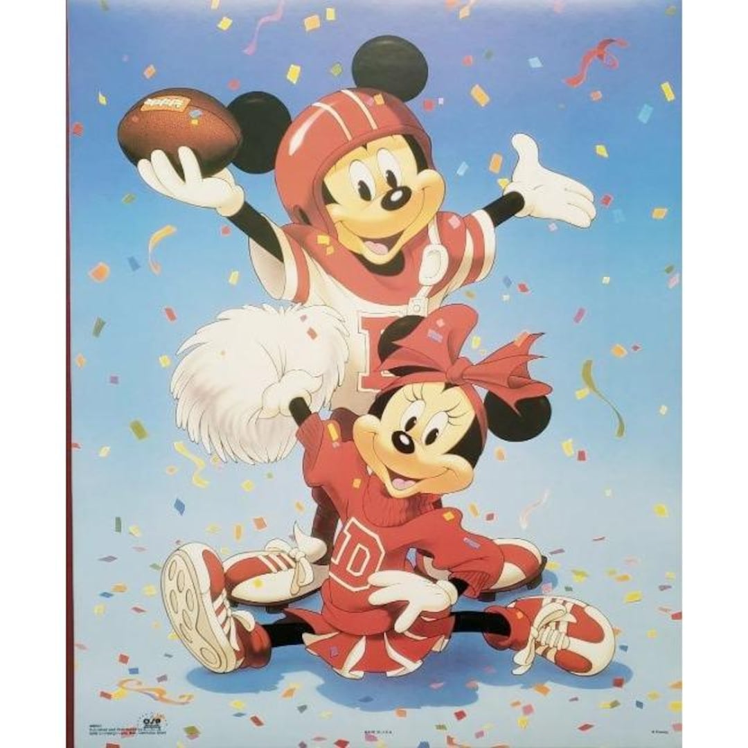 Mickey & Minnie Mouse Football Cheerleader Disney Poster OSP 28031 - Etsy