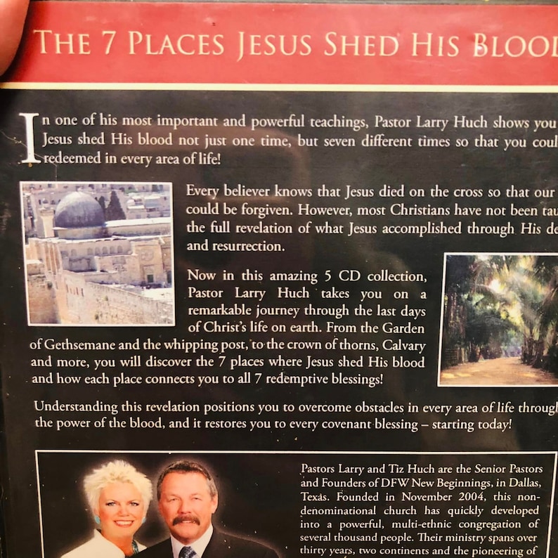 7 Places Jesus Shed His Blood 5 CD Collection Larry Huch Religious ...