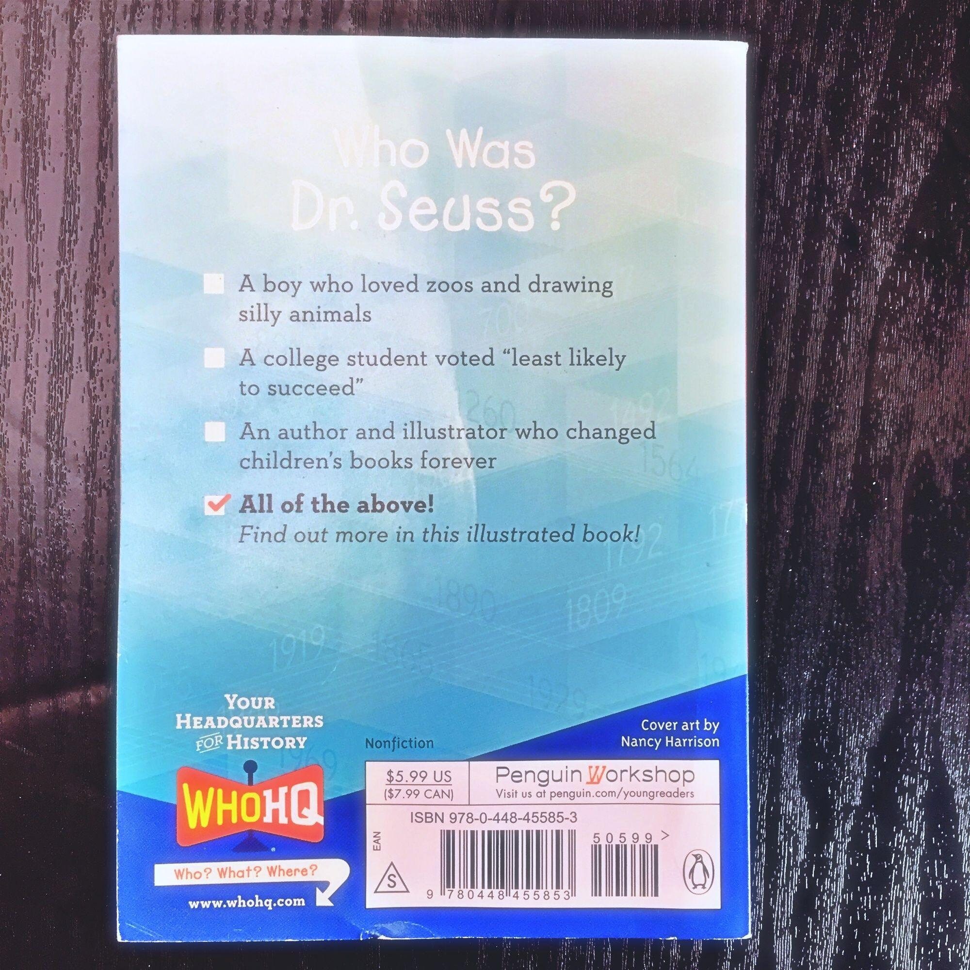 Who is Dr. Seuss Book Paperback Janet Pascal 9780448455853 2011 Ages 8 ...