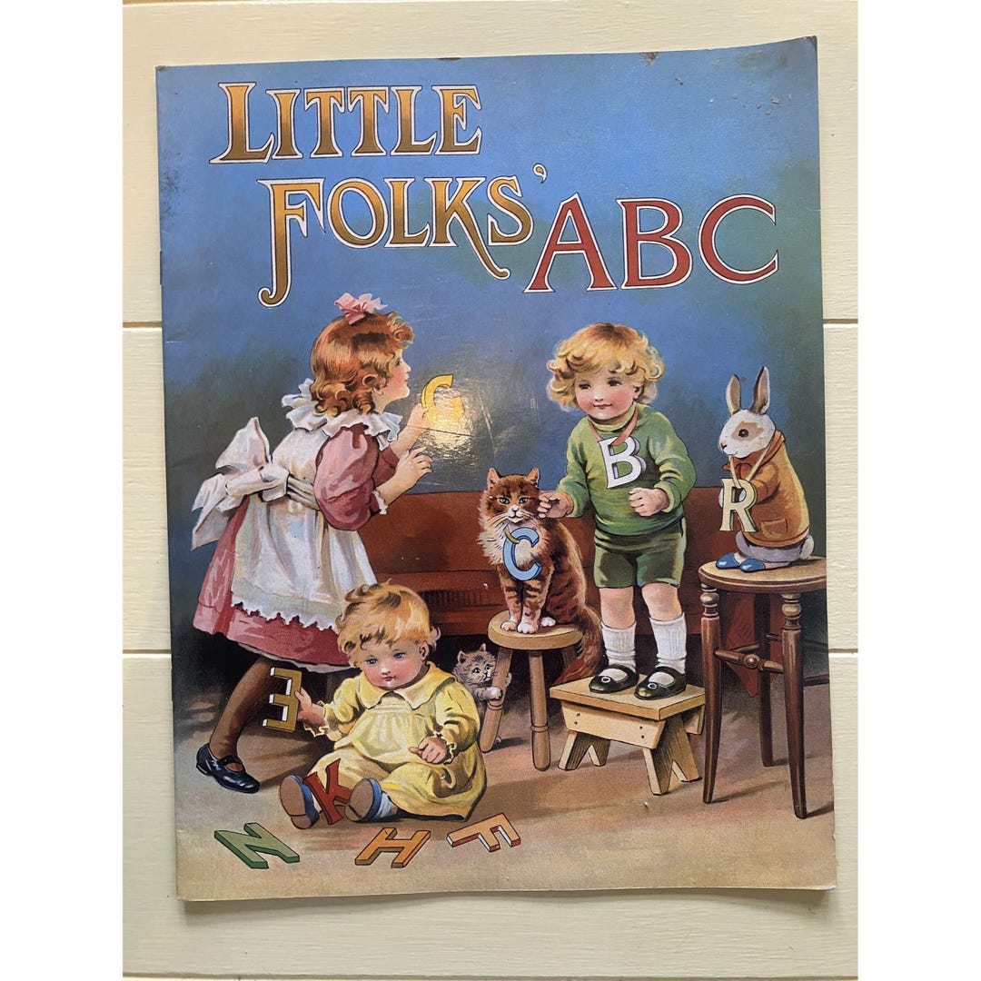 Little Folks ABC Vintage Childrens Book Replica 1993 Gallery Graphics ...