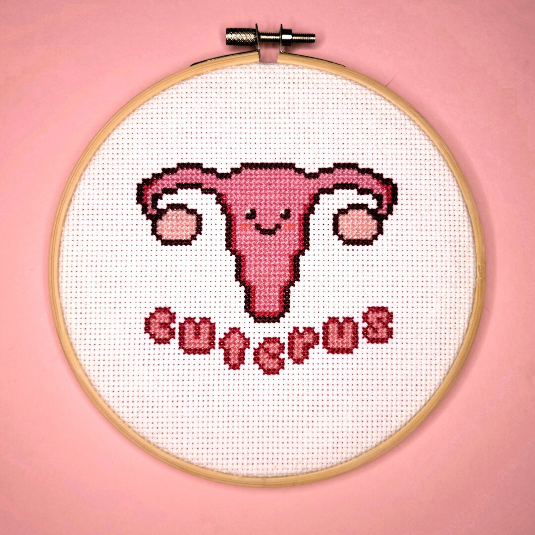 Cuterus - Cross-stitch Pattern - Anatomy Cross-stitch - Women's Health ...