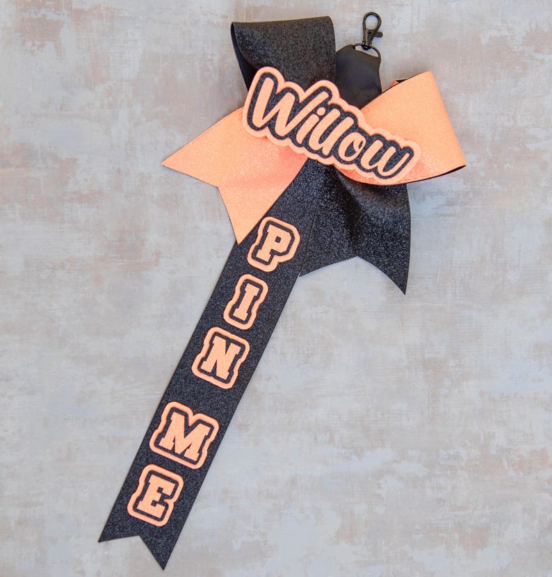 Half & Half Glitter Pin Me Cheer Bow/cheerleader Bows | Bag Accessories ...