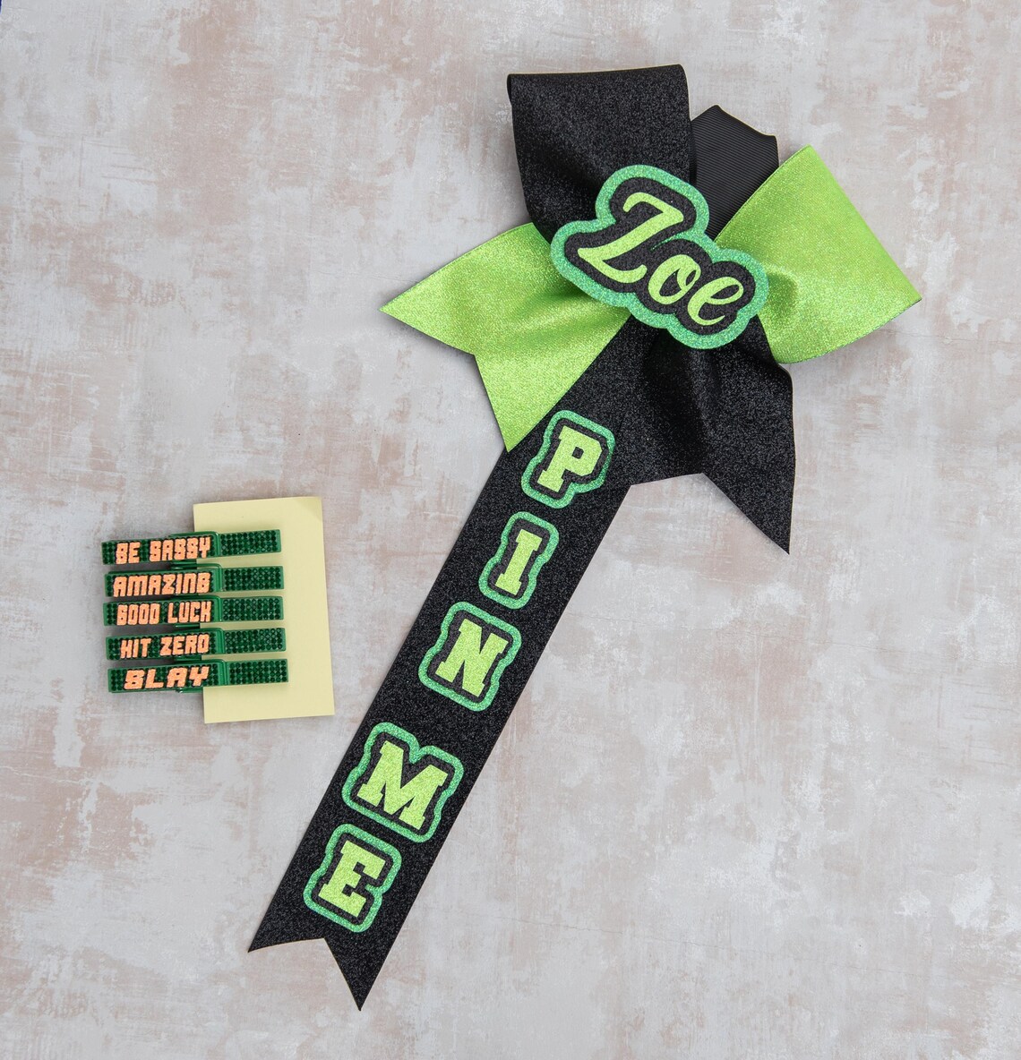 Half & Half Glitter Pin Me Cheer Bow/cheerleader Bows | Bag Accessories ...