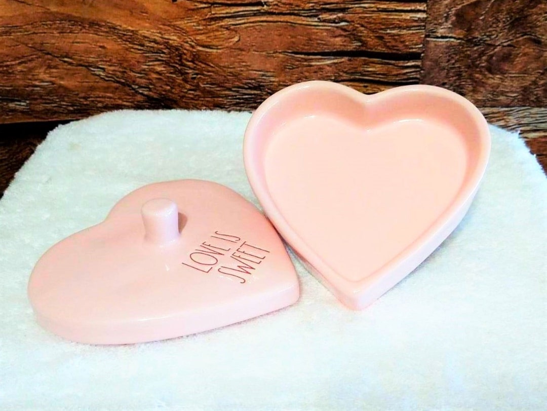 Rae Dunn Love is Sweet, Rae Dunn Ceramic Trinket, Pink Color Jewelry ...