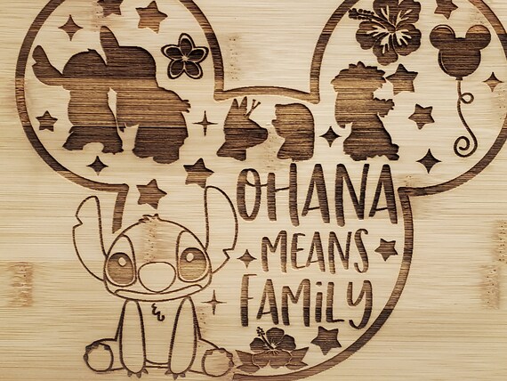 Lilo and Stitch OHANA Means Family Inspired Cutting Board - Etsy