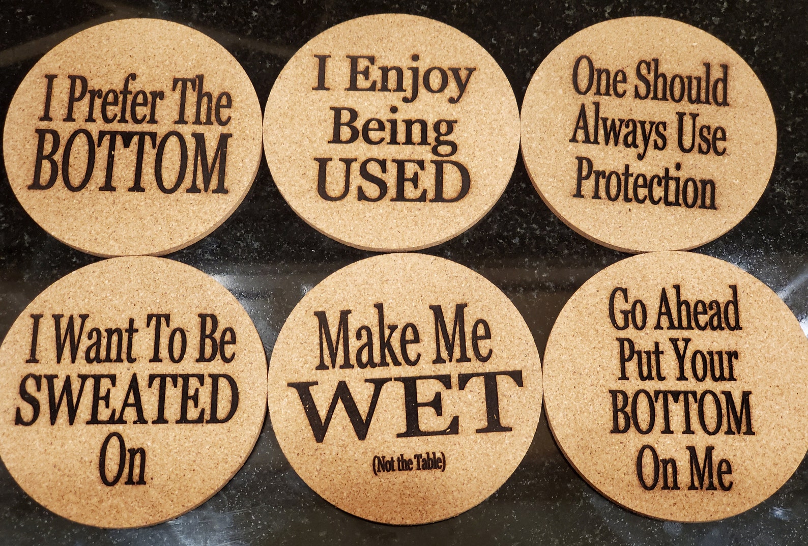 Set of 6 Cork Coasters With Funny Saying. Great Gift to Get - Etsy