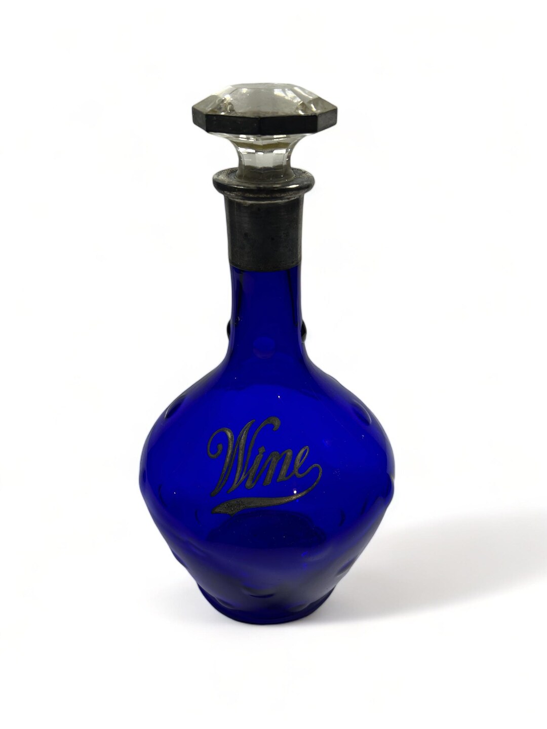 1920s Wine Decanter. Sterling Silver and Cobalt Blue. - Etsy