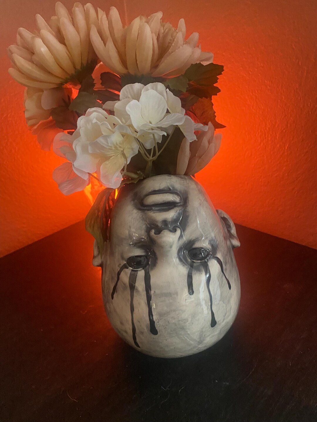 Creepy Crying Upside Down Head Flower Vase - Etsy