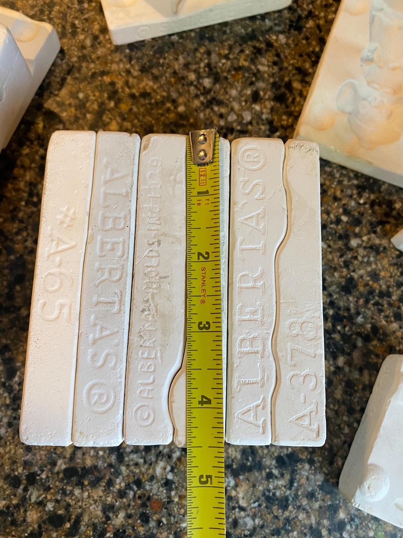 Random Set of 3 Christmas Ornament Molds, Vintage Albertas Plaster Clay ...