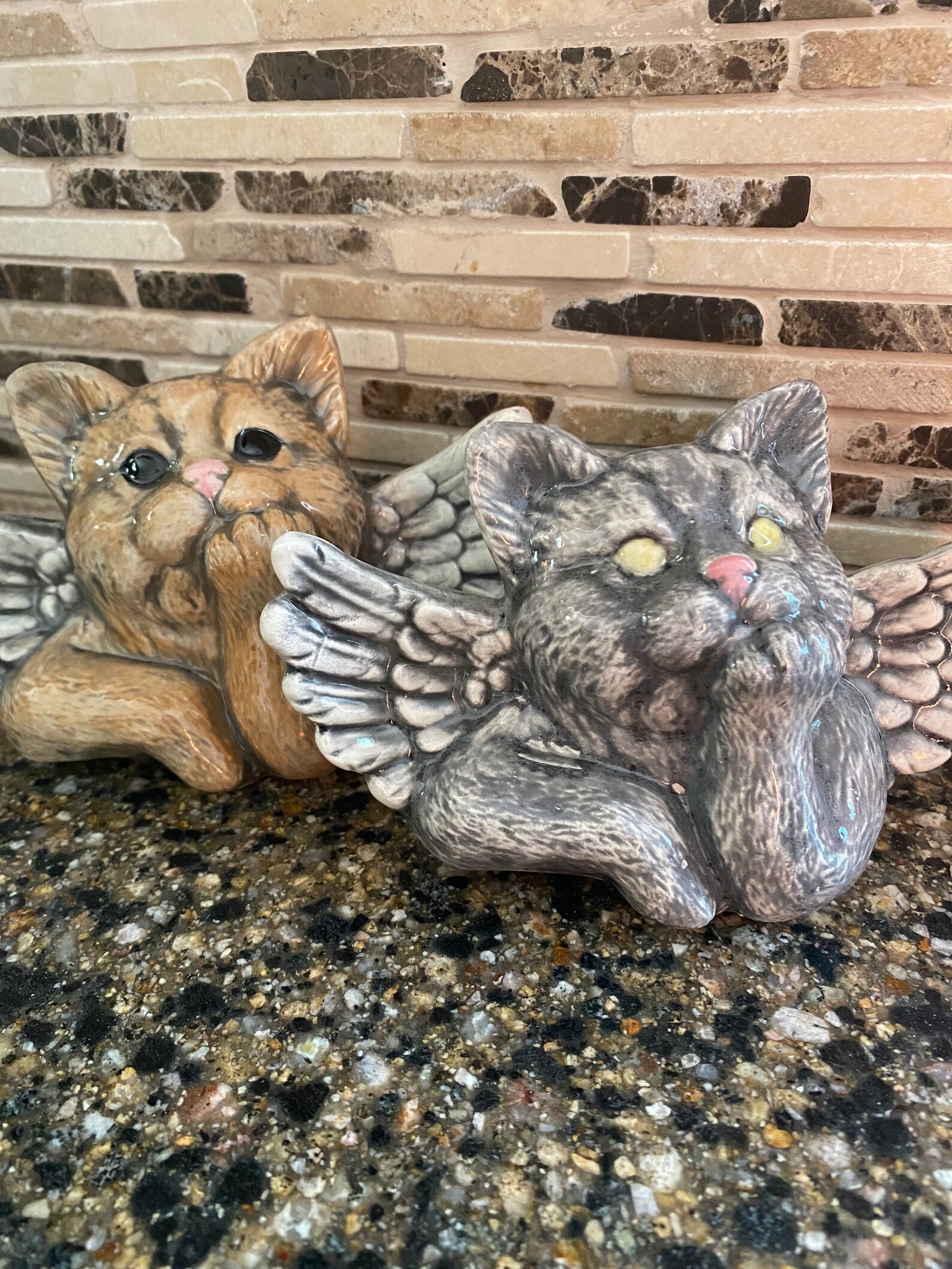 Angel Cat Ceramic Statue - Etsy