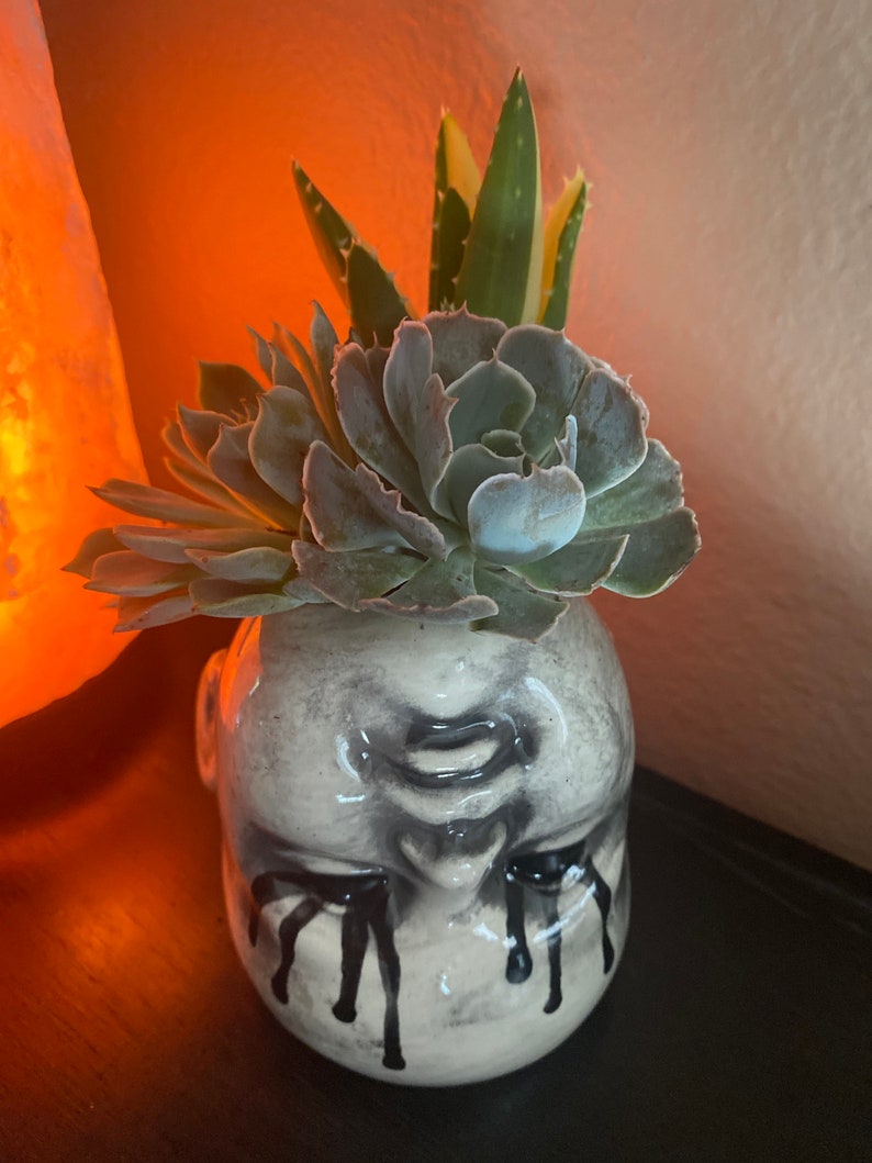 Black Tear Upside Down Baby Head Planter - Etsy