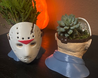 Jason Planter, Halloween Planter Pot, Horror Pots for Plants, Witchy ...