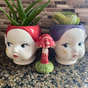 Pixie Head Planter - Etsy