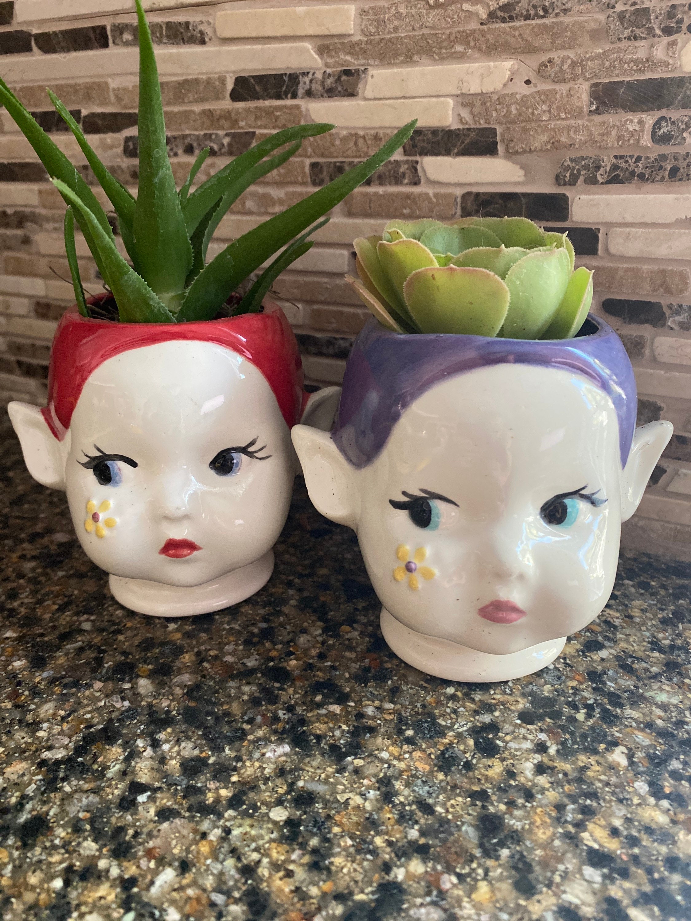 Pixie Head Planter - Etsy