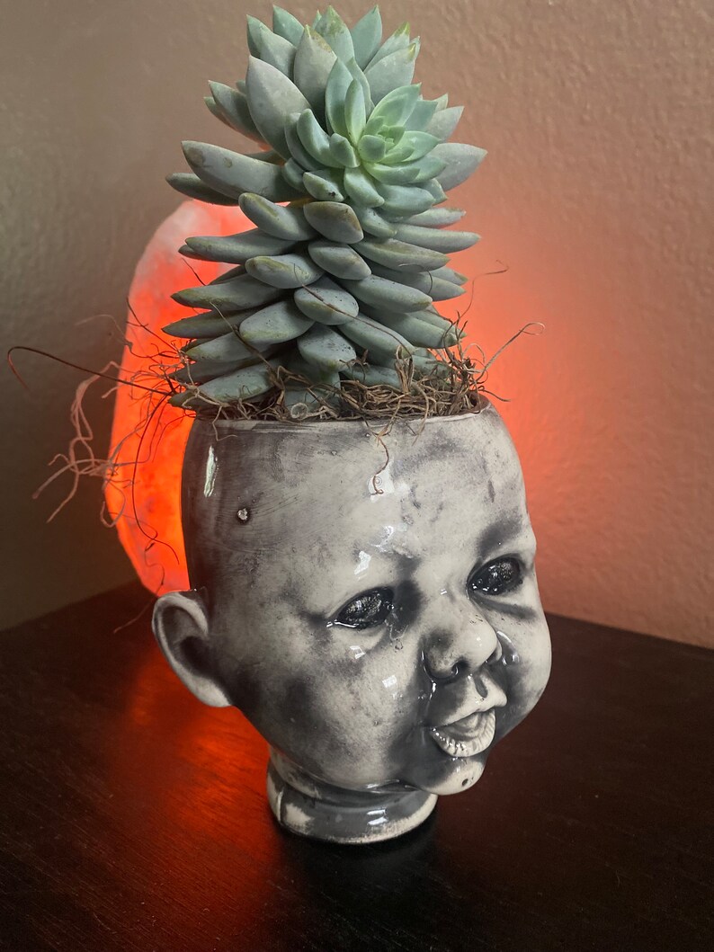 Larger Baby Head Planter - Etsy