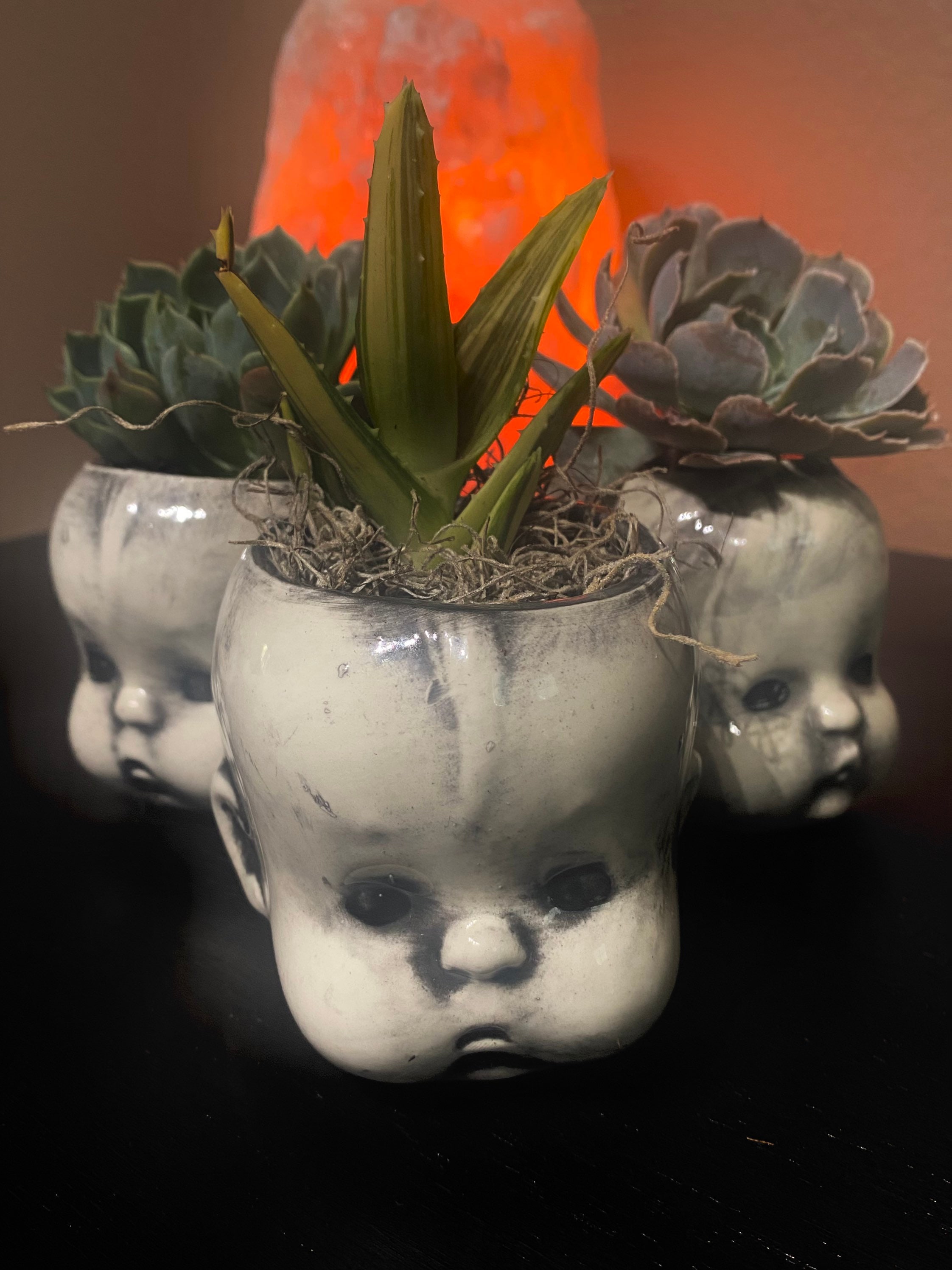Creepy Twins Head Flower Pot - Etsy