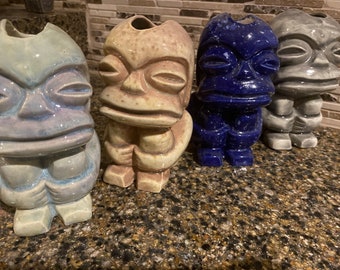 Tiki Head Planter - Etsy