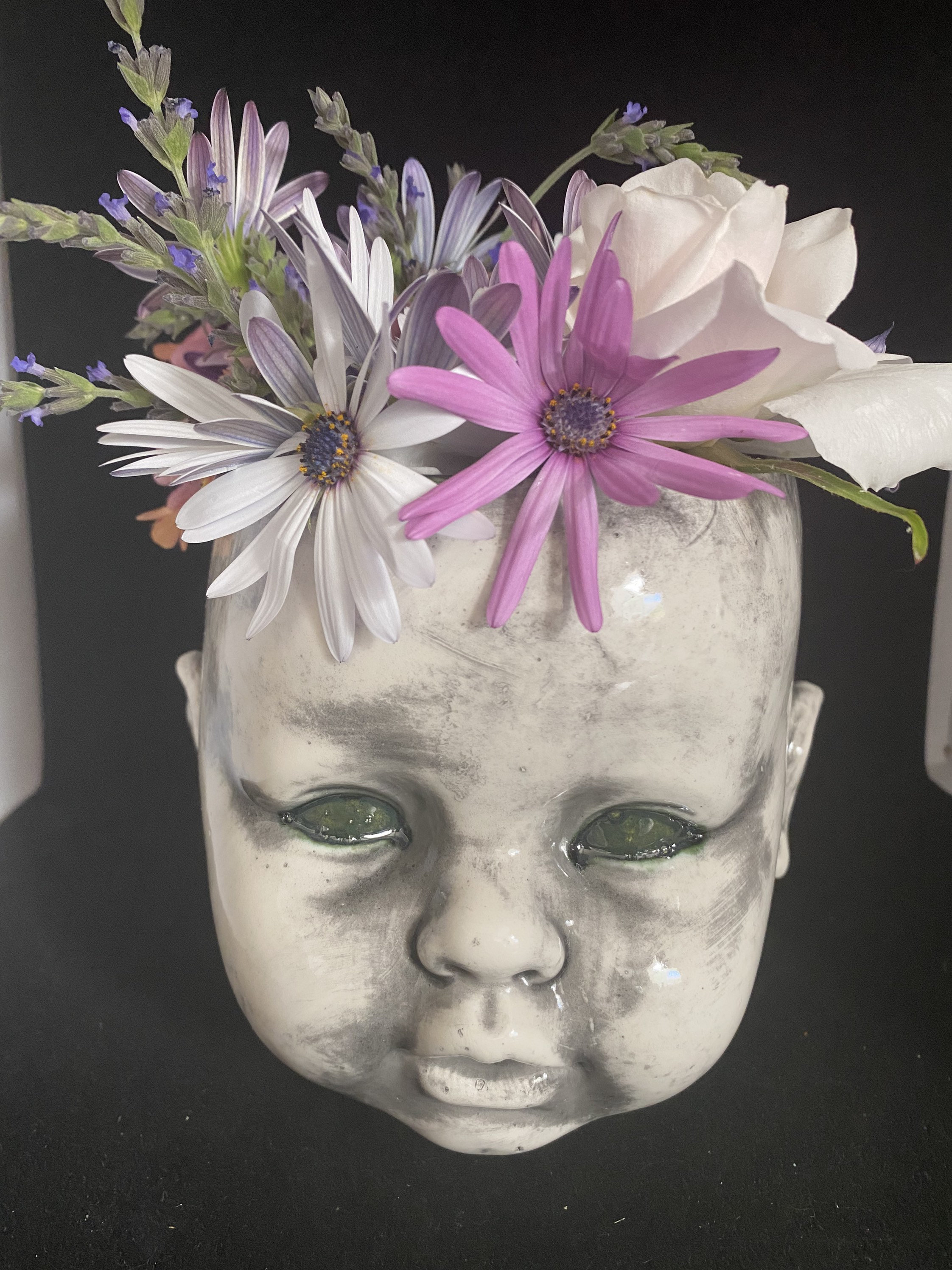 Baby Doll Head Vase. - Etsy