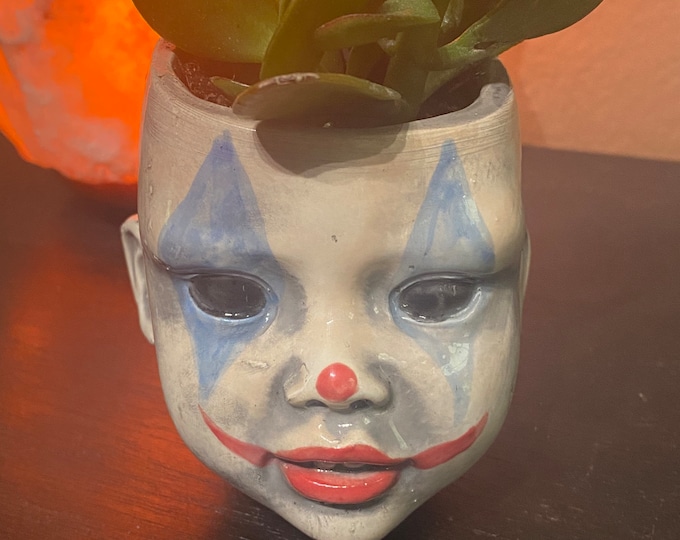 Creepy Clown Head Flower Pot - Etsy