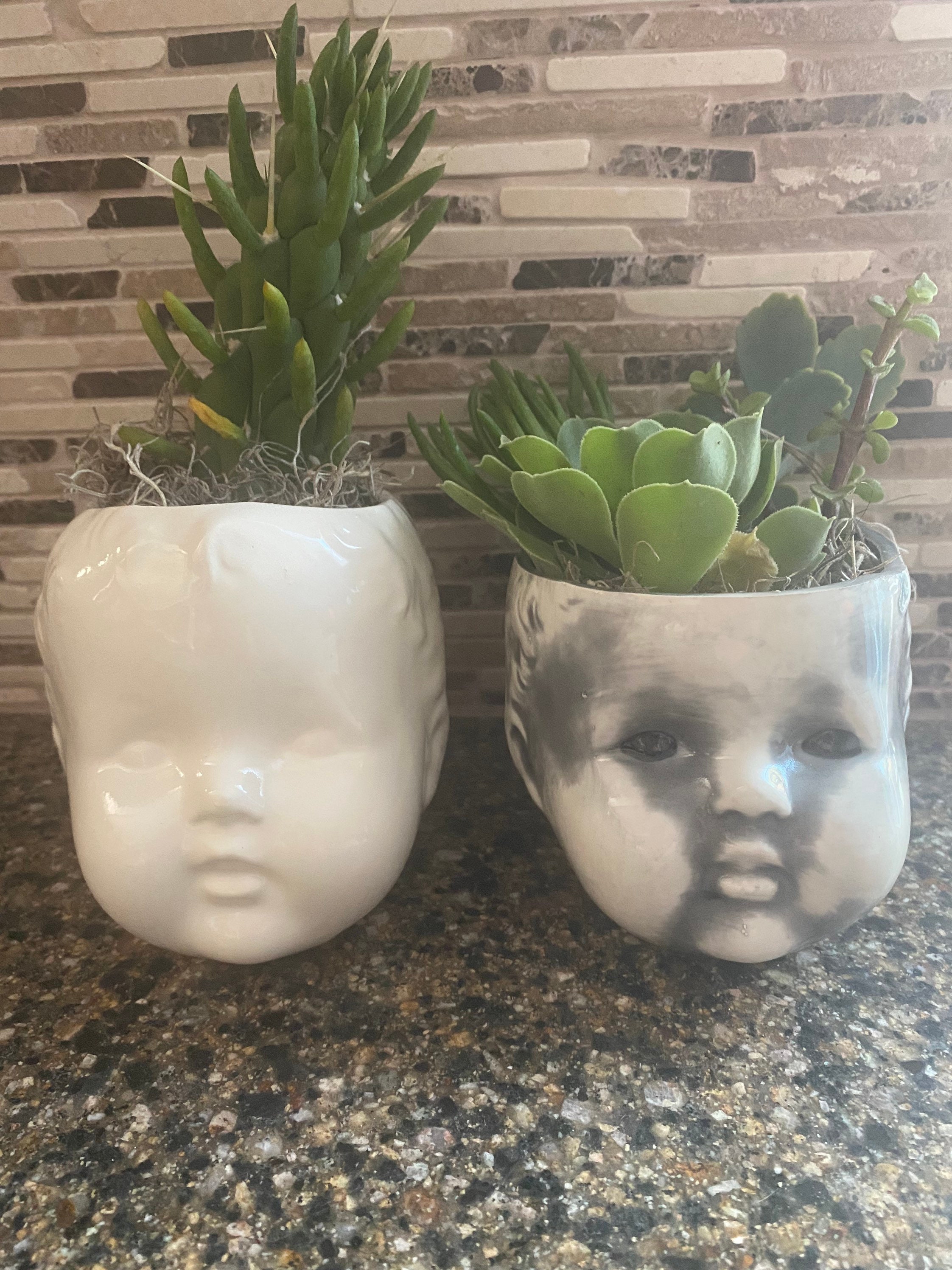 Baby Doll Head Planter - Etsy