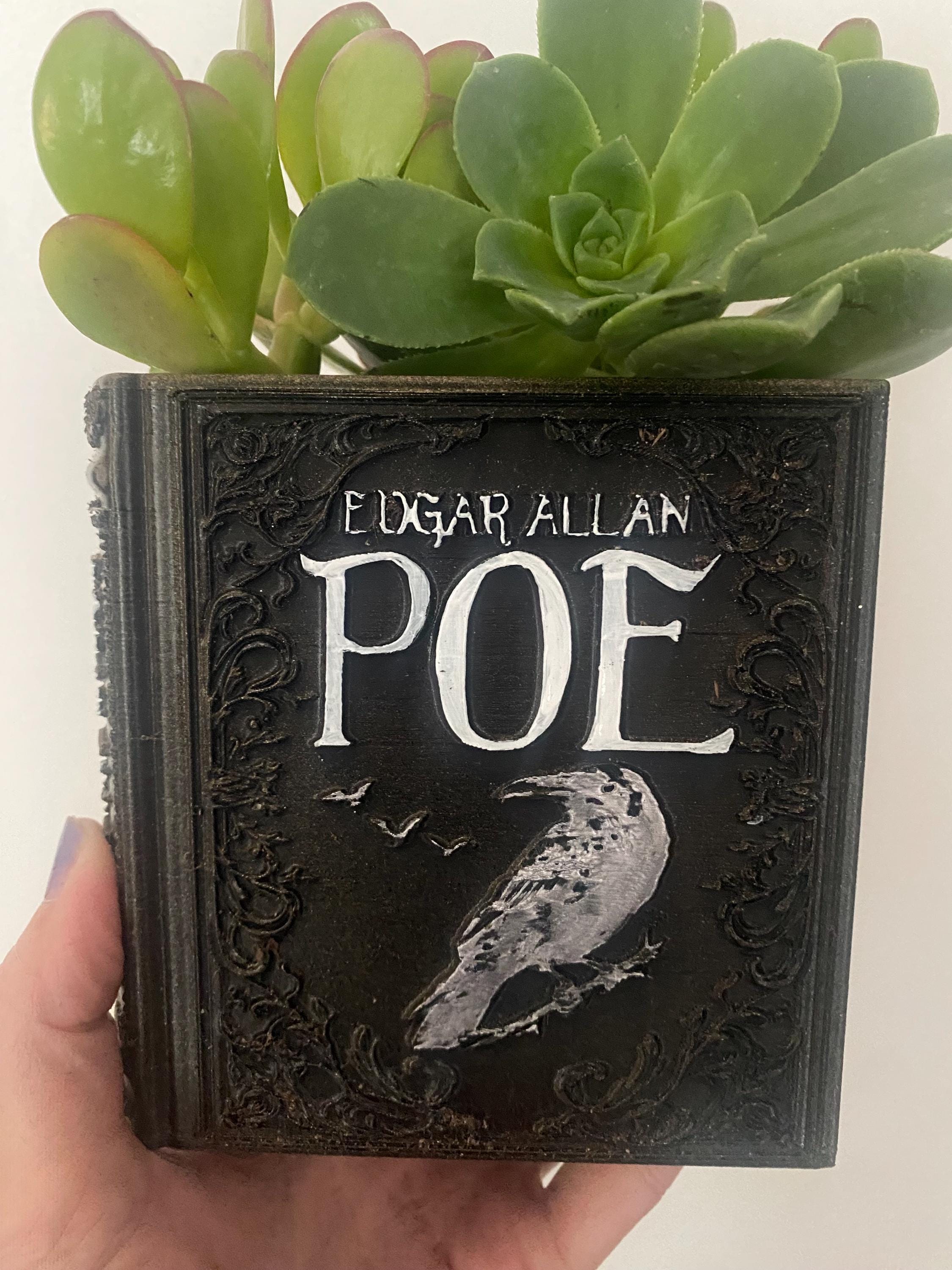 Edgar Allan Poe Book Planter - Etsy