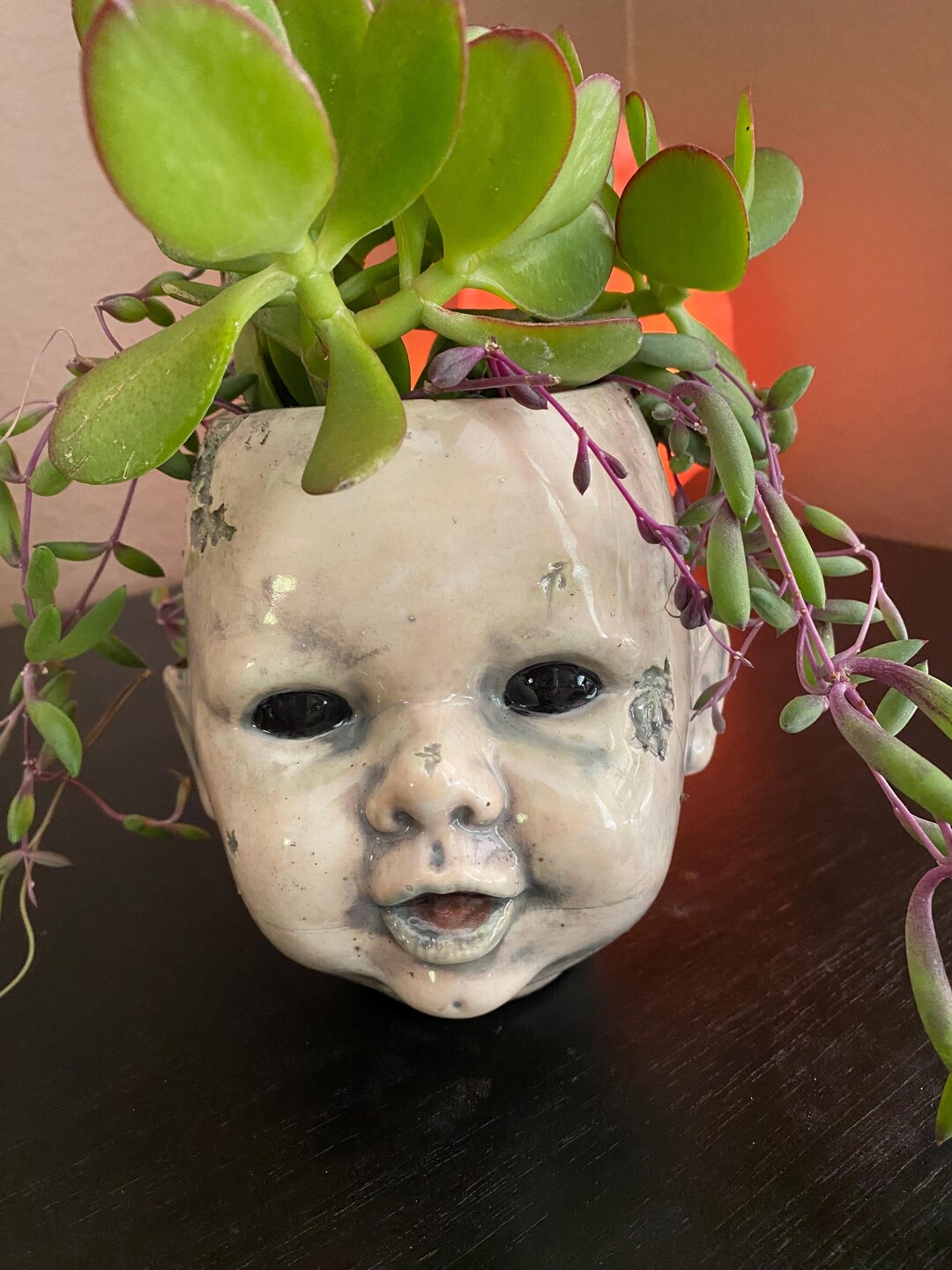 Zombie Baby Head Planter - Etsy