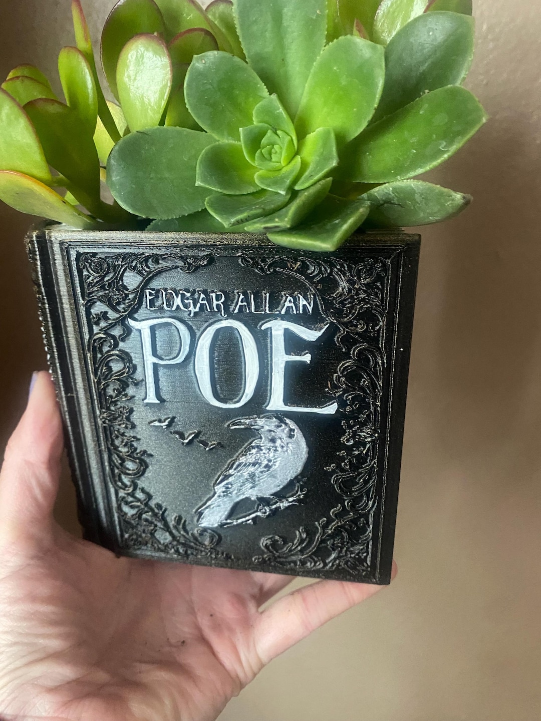 Edgar Allan Poe Book Planter - Etsy