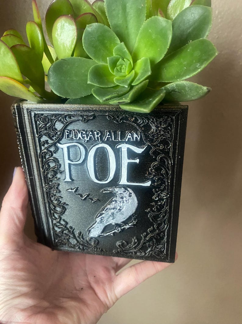 Edgar Allan Poe Book Planter - Etsy