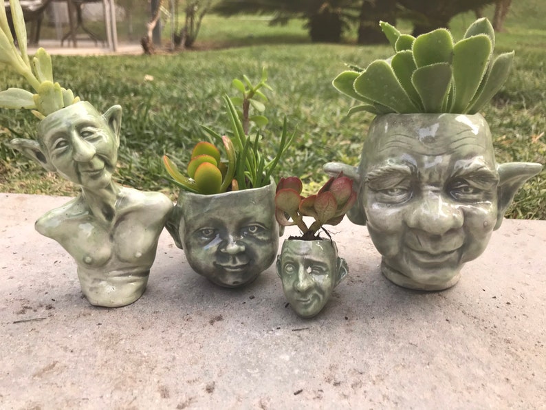 Goblin flower pots. | Etsy