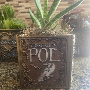 Edgar Allan Poe Book Planter - Etsy