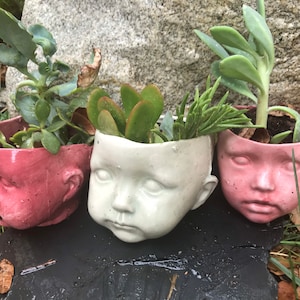 Baby head planter. | Etsy