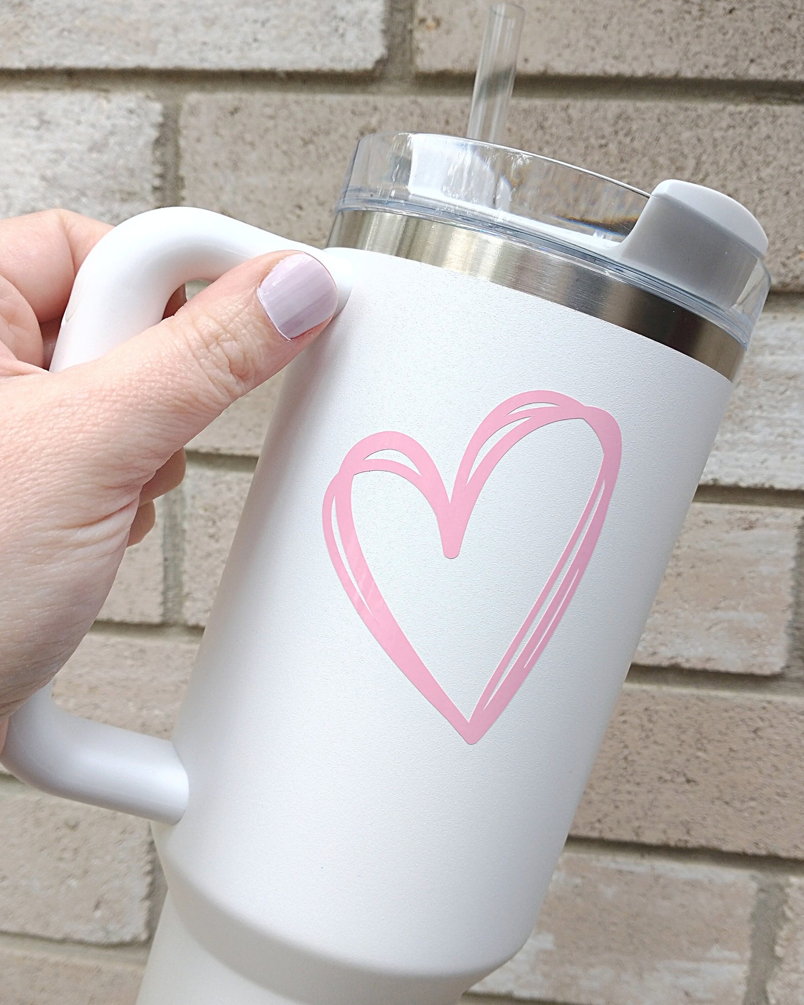 Scribble Heart Decal Doodle Heart Sticker Holographic Vinyl - Etsy