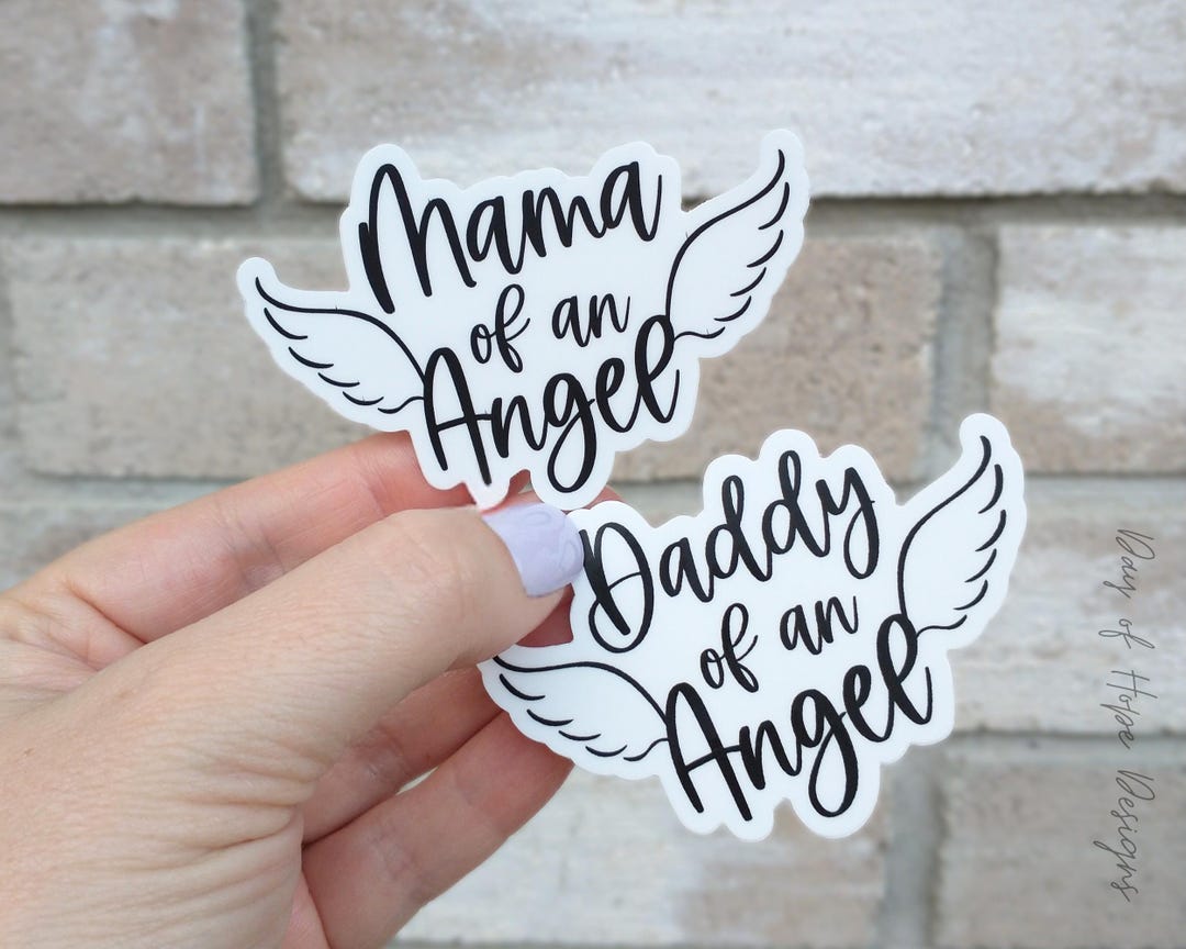 Angel Parent Stickers: Mama of an Angel, Daddy of an Angel, Mama of ...