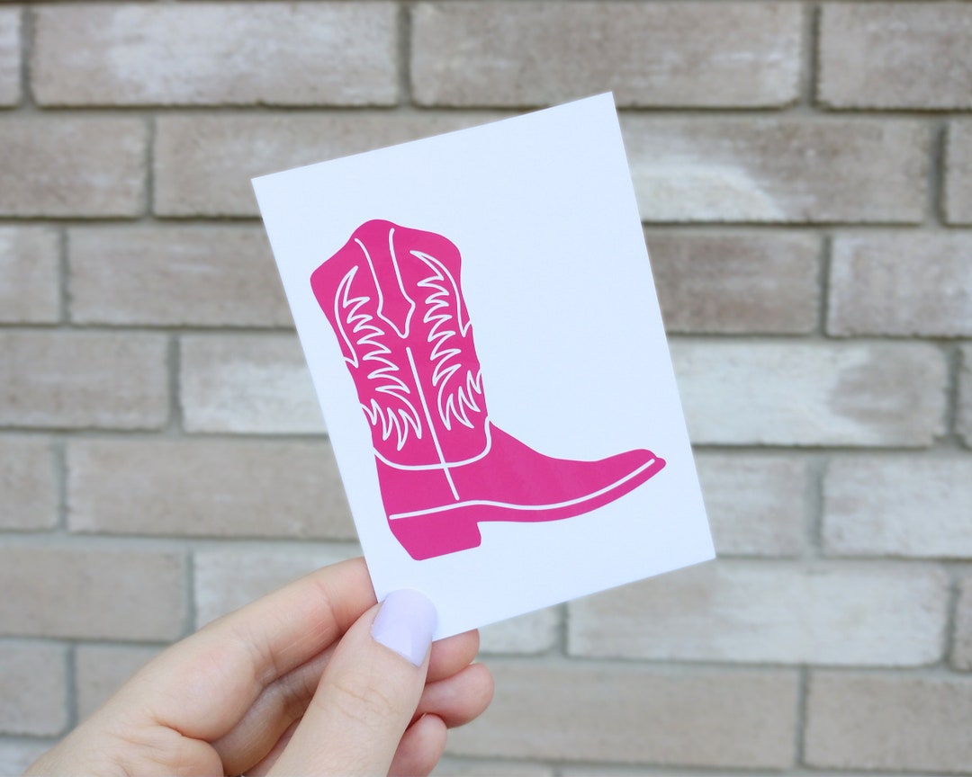 Cowboy Boot Decal: Western Cowgirl Vinyl Sticker for Tumblers, Water ...