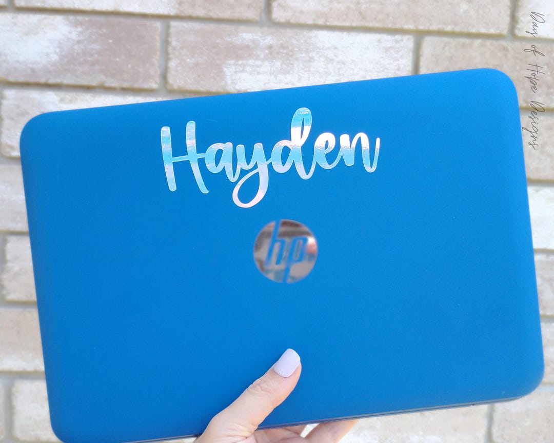 Laptop Name Stickers, Vinyl Name Decals for Computers, Tablets, Chrome ...