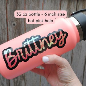 Holographic Layered Name Decal Double Layer Name Sticker With - Etsy