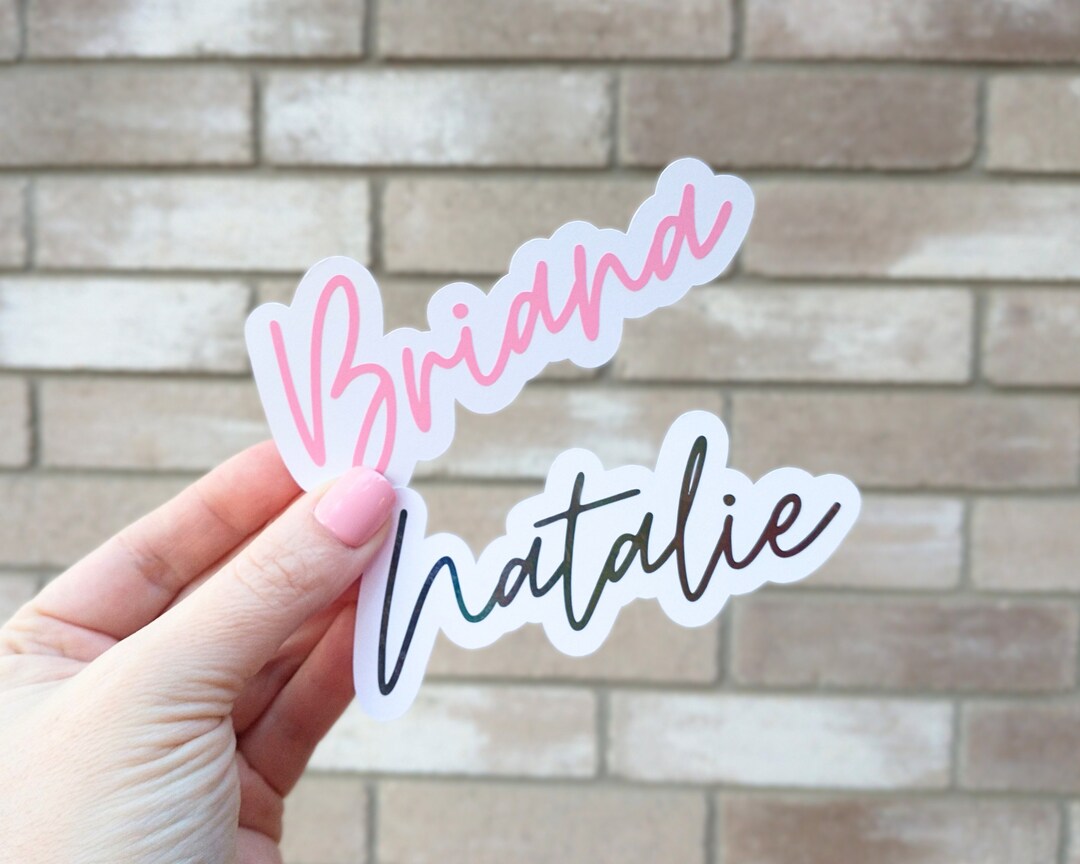 Handwritten Script Name Decals, Personalized Name Stickers for Water ...