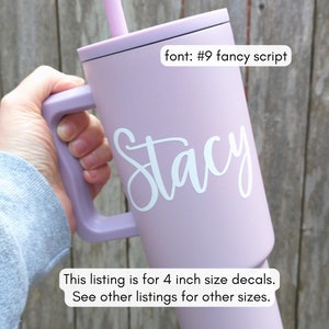 Trek Tumbler Name Decal, Customized Name Decals for 40 or 30 Oz Simple ...