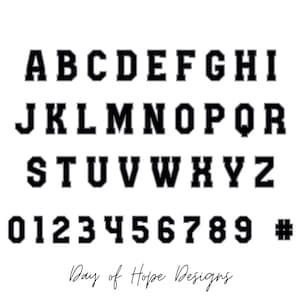 Varsity Letter Stickers, Double Layer Vinyl Decal Sticker for Tumblers ...