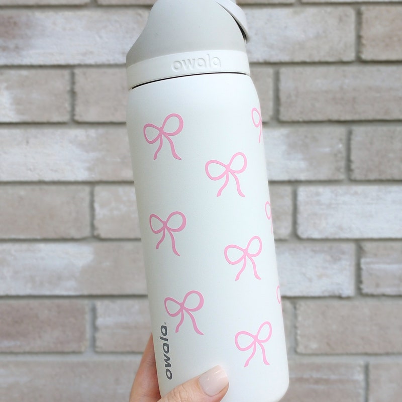 Owala Water Bottle Pink Bows - Etsy