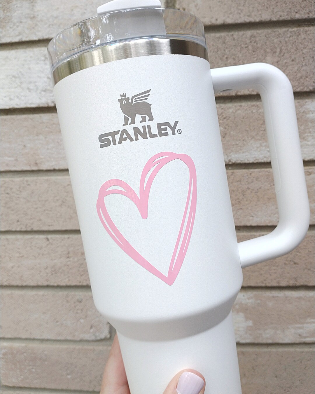 Scribble Heart Decal, Doodle Heart Sticker, Holographic Vinyl Decals ...