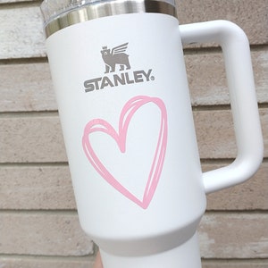 Scribble Heart Decal, Doodle Heart Sticker, Holographic Vinyl Decals ...