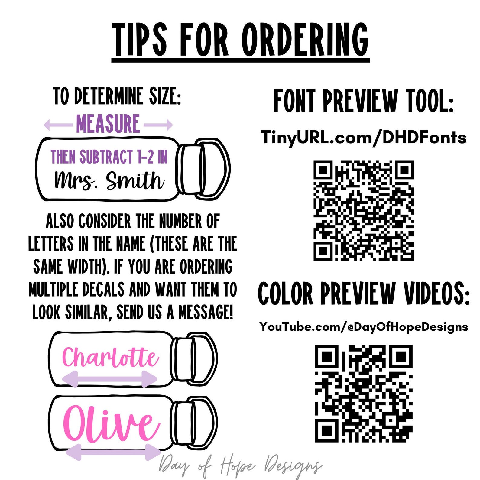 Layered Name Decals, Personalized Double Layer Name Stickers for Water ...